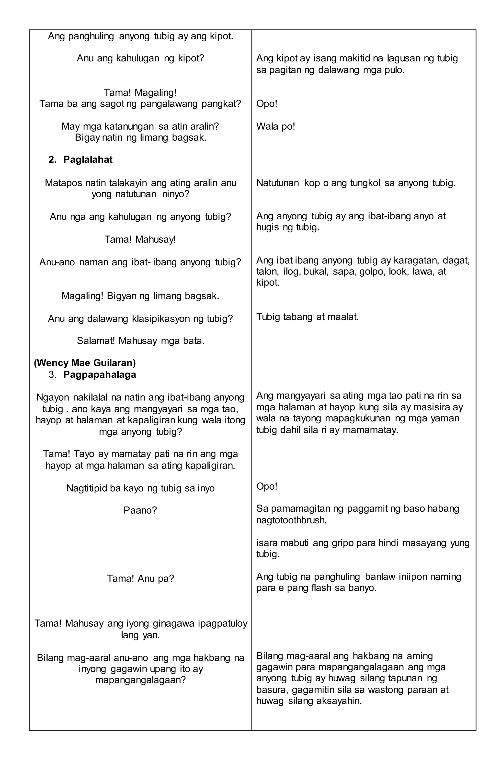 Detalyadong banghay Aralin sa Hekasi 3 | DOCX