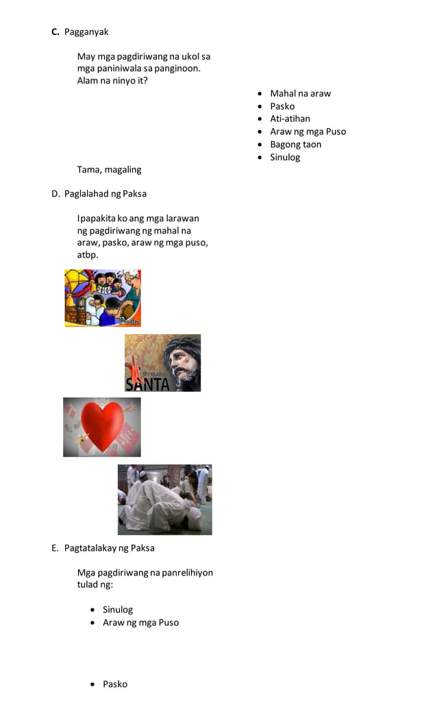 Detalyadong banghay aralin | DOCX