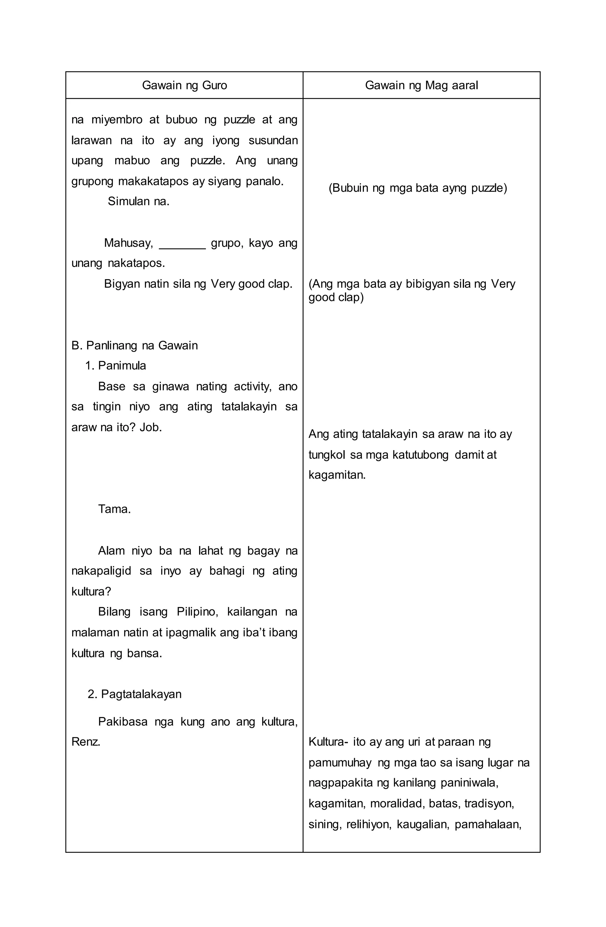 Detalyadong banghay sa araling panlipunan 3 | DOCX