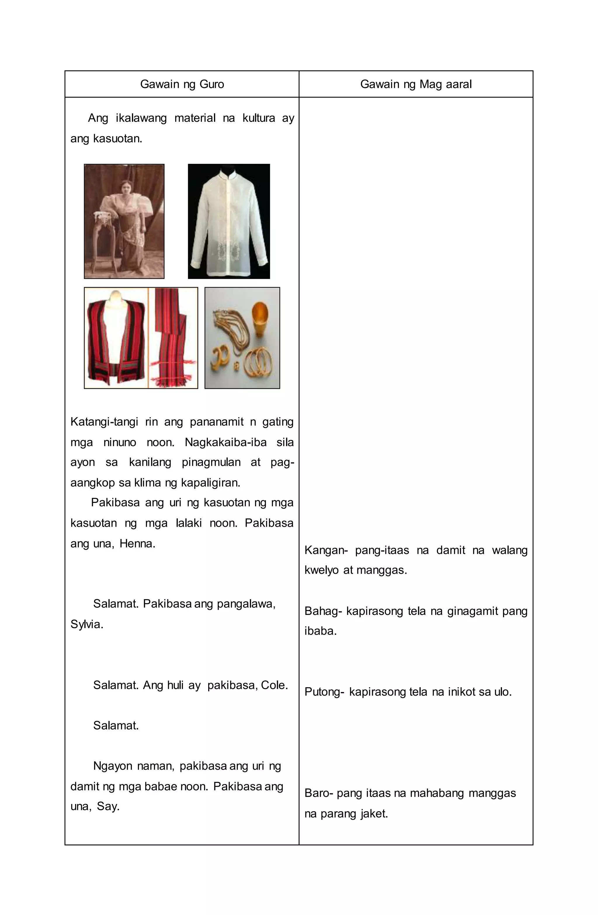 Detalyadong banghay sa araling panlipunan 3 | DOCX