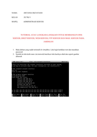 tutorial install dhcp,dns | PDF
