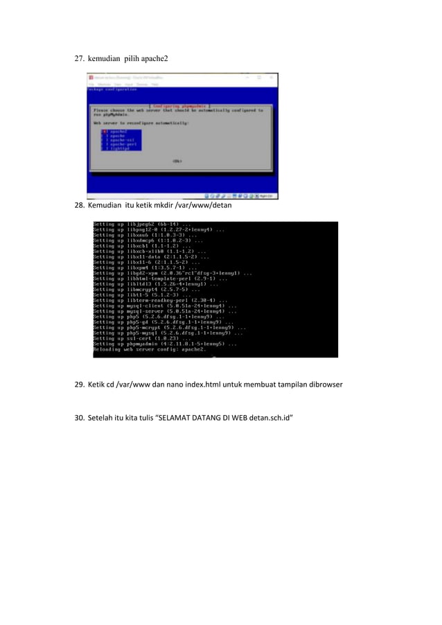 tutorial install dhcp,dns | PDF