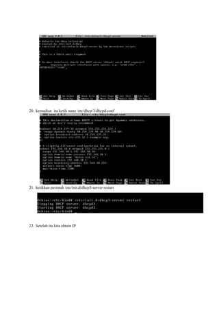 tutorial install dhcp,dns | PDF