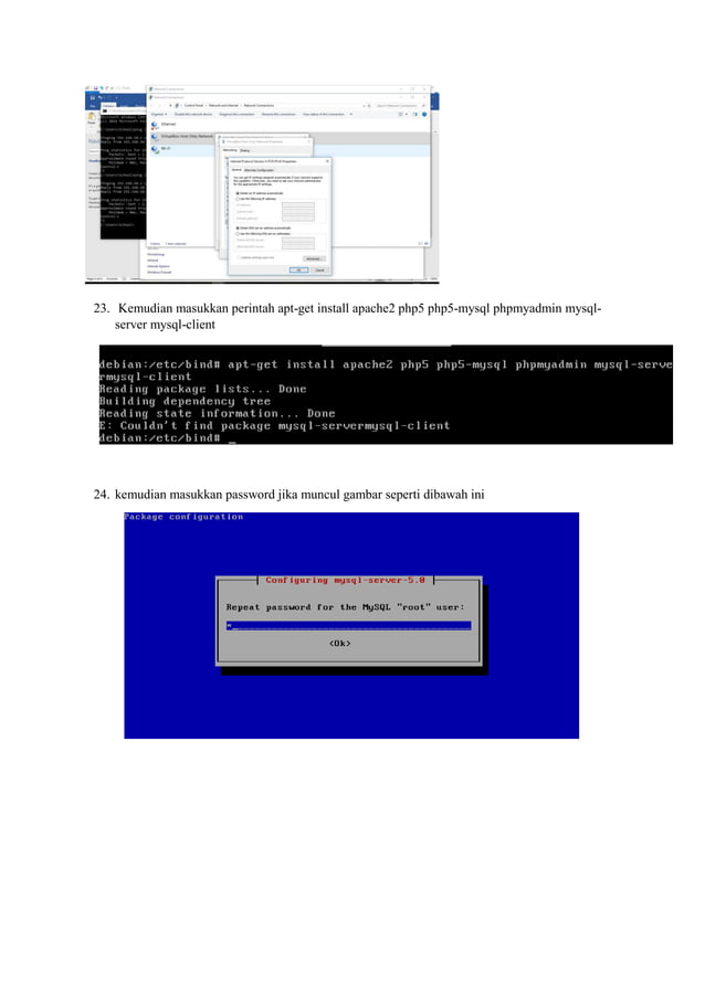 tutorial install dhcp,dns | PDF