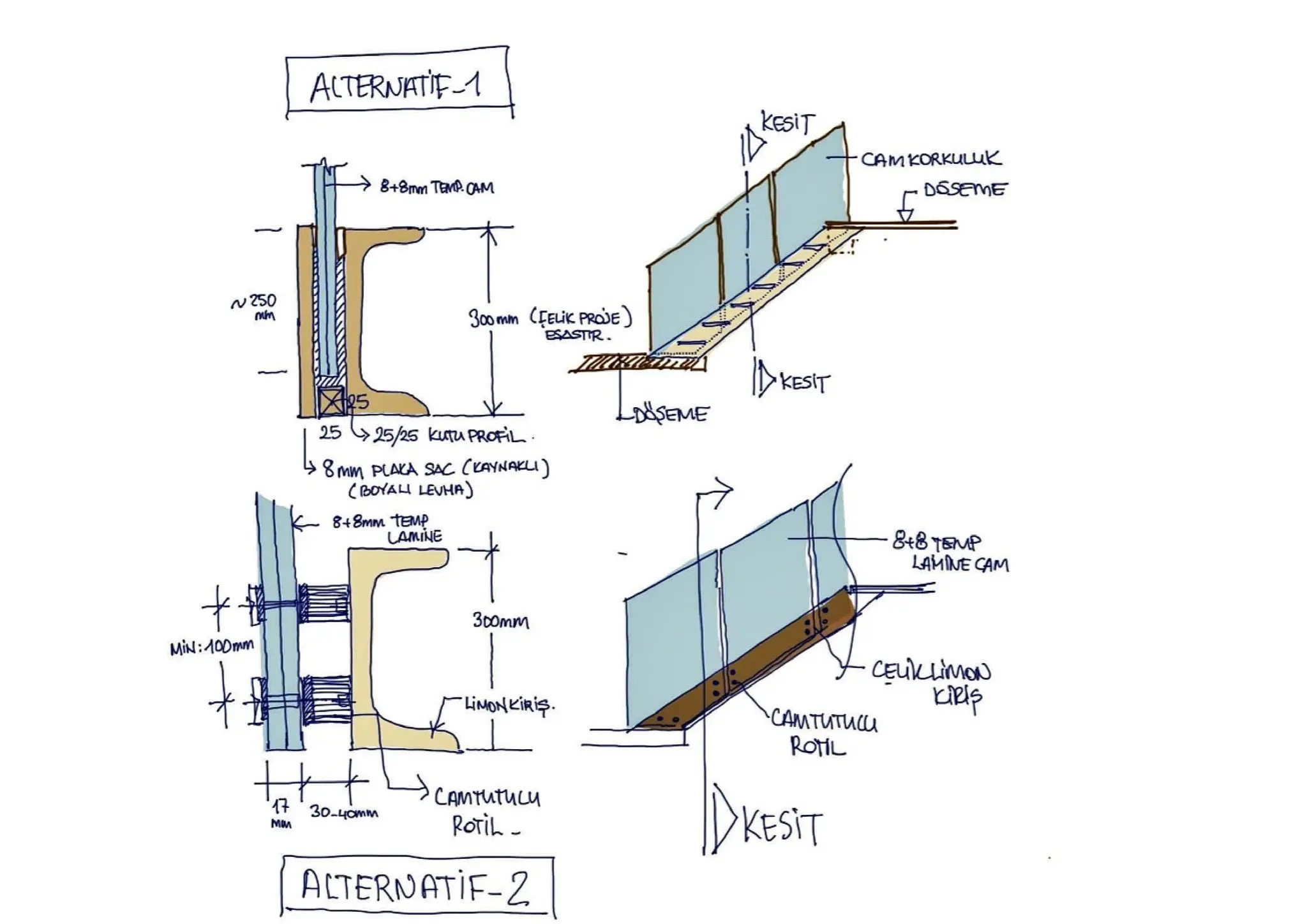 Facade hand-railing details design, robustness is important in design ...
