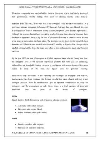 A project report on detergent | DOCX