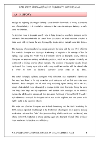 A project report on detergent | DOCX