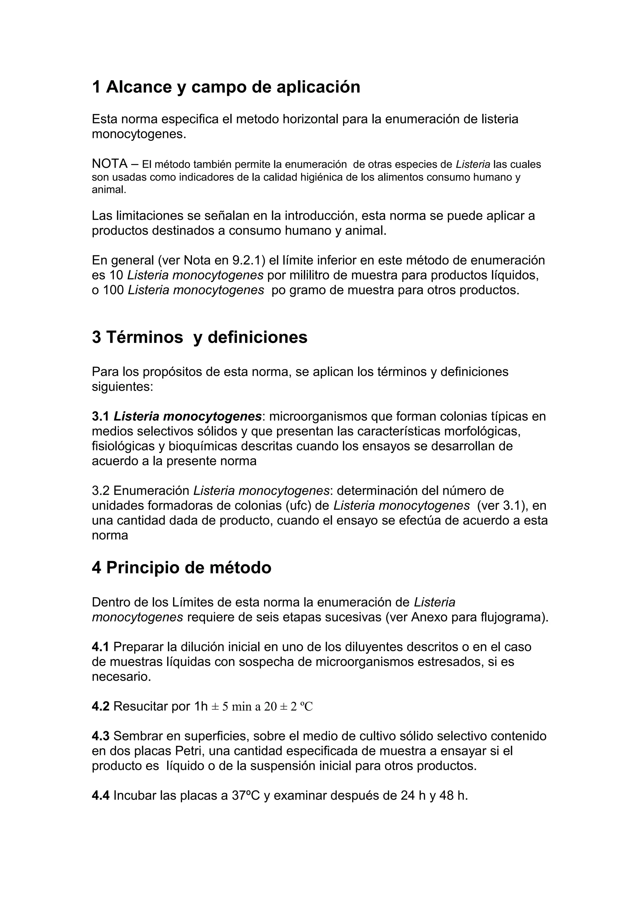 Deteccion y enumeracion de listeria monocytogenes part.2 | DOC