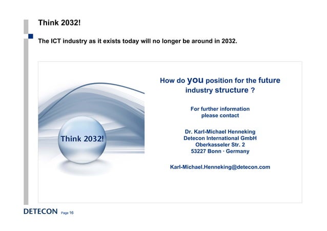 Detecon Think ICT 2032! Position for ICT everywhere | PPT