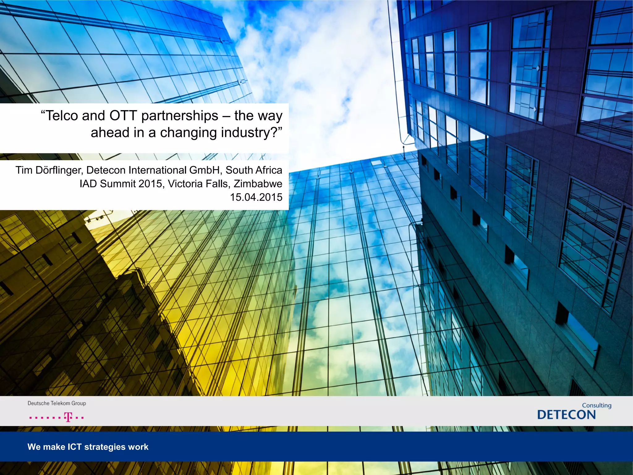 Detecon Workshop - Telco and OTT Partnerships | PPT