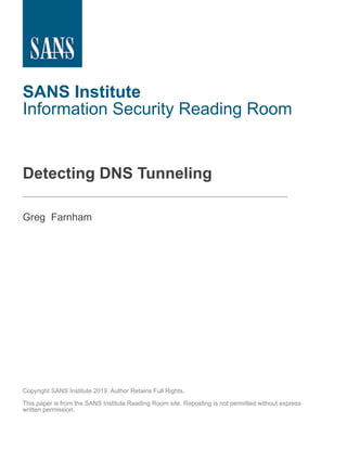 Detecting dns-tunneling-34152 | PDF