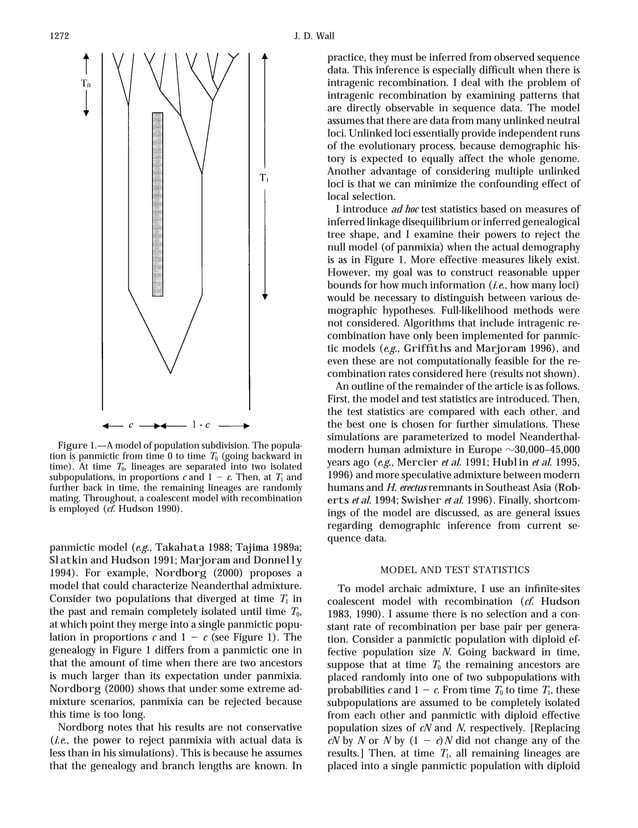 Detecting ancient admixture in humans using sequence polymorphism data (wall) | PDF