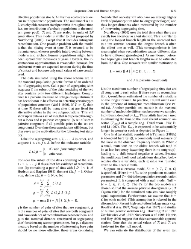 Detecting ancient admixture in humans using sequence polymorphism data (wall) | PDF