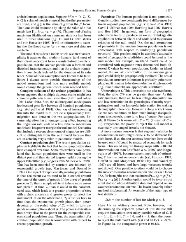 Detecting ancient admixture in humans using sequence polymorphism data (wall) | PDF