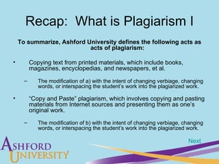 Detecting and avoiding_plagiarism | PPT