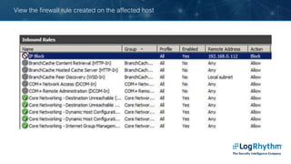Detecting and Blocking Suspicious Internal Network Traffic | PPTX