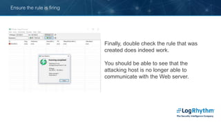 Detecting and Blocking Suspicious Internal Network Traffic | PPTX