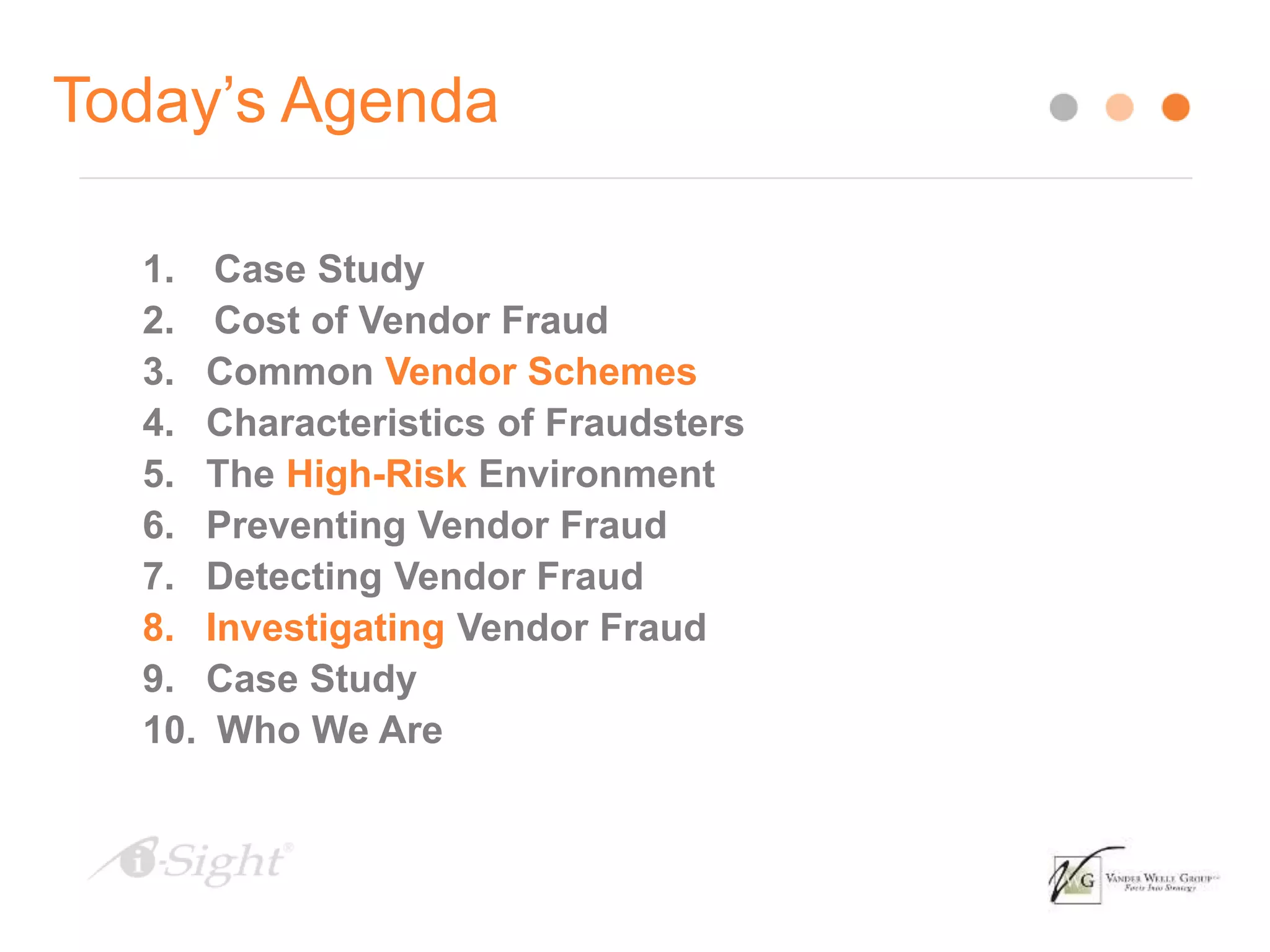 Detecting and investigating vendor fraud mvw | PPTX