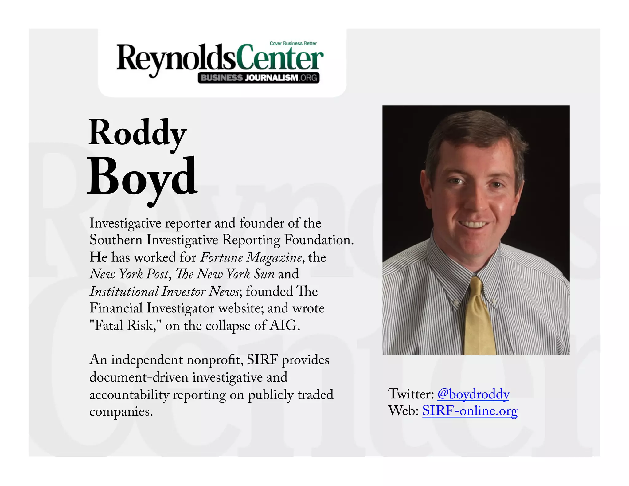 Detecting Corporate Fraud at NICAR with Theo Francis and Roddy Boyd | PPT