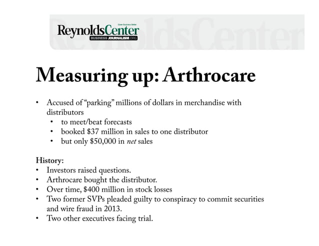 Detecting Corporate Fraud at NICAR with Theo Francis and Roddy Boyd | PPT