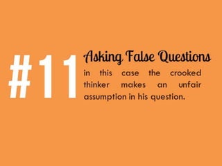 Detecting Crooked and Fallacious Thinking | PPTX
