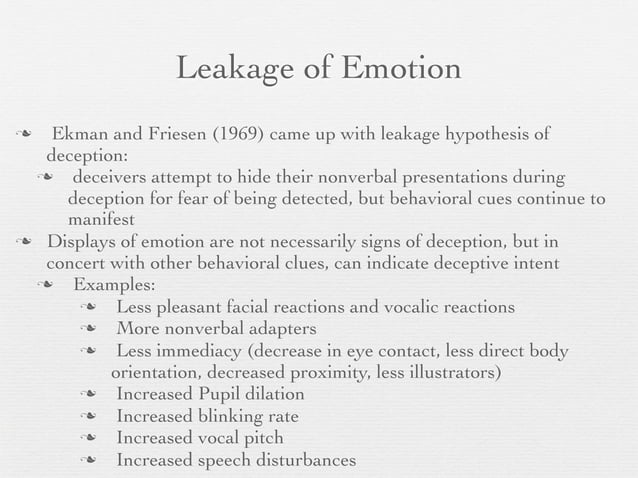 Detecting Deception Ppt