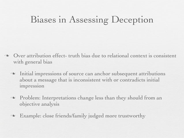 Detecting Deception Ppt