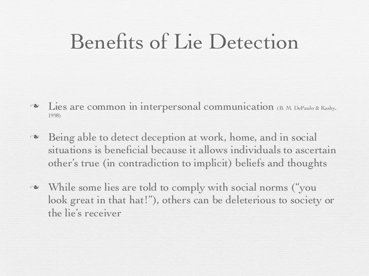 Detecting Deception
