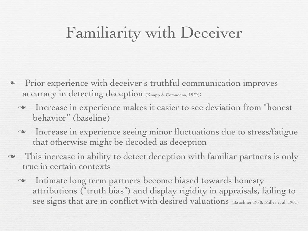 Detecting Deception
