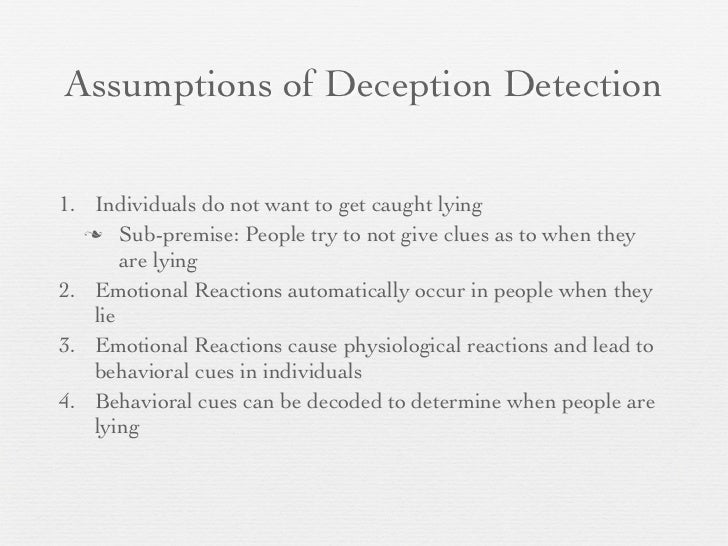 Detecting Deception