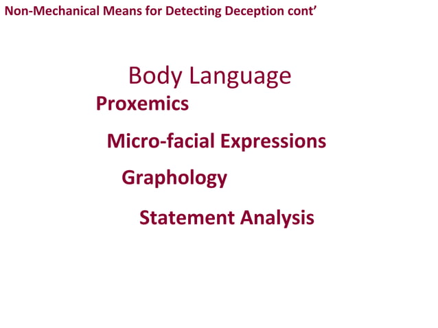 Detecting Deception - A Leadership Primer | PPTX