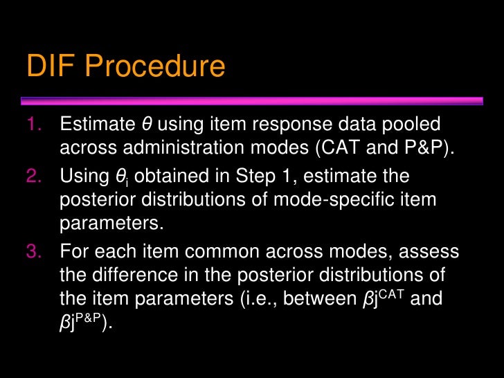 Detecting Dif Between Conventional And Computerized Adaptive Testing …