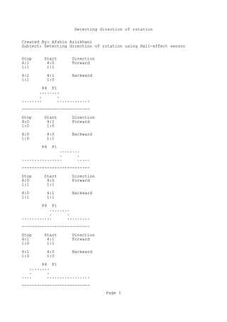 Detecting direction of rotation | PDF