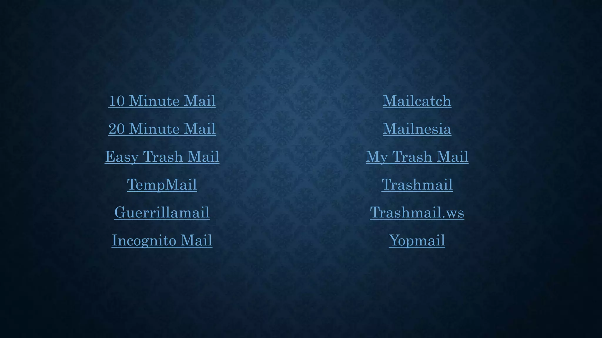 Detecting disposable email addresses | PPTX