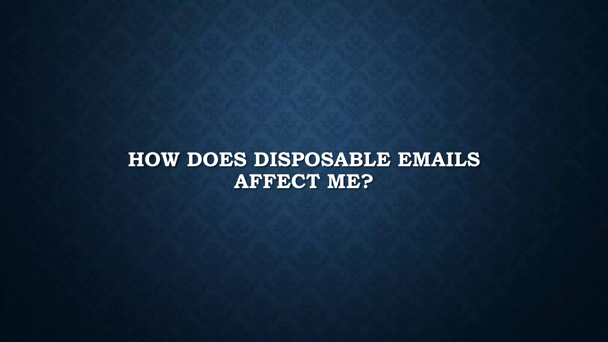 Detecting disposable email addresses | PPTX