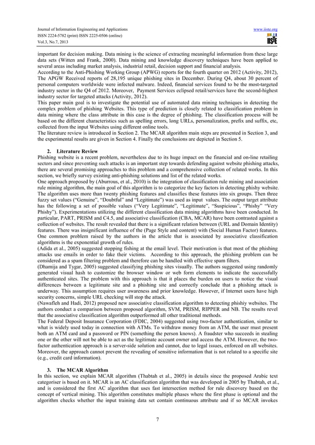 Detecting Phishing Websites Using Associative Classification 2 Pdf