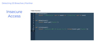 Detecting s3 breaches with panther slide deck | PPT