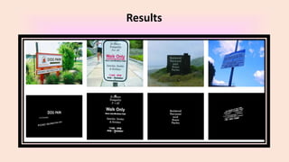 Detecting text from natural images with Stroke Width Transform | PPTX