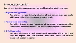 Detecting text from natural images with Stroke Width Transform | PPTX