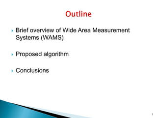Detecting Synchrophasors Computed Over Fault/Switching Transients | PPT