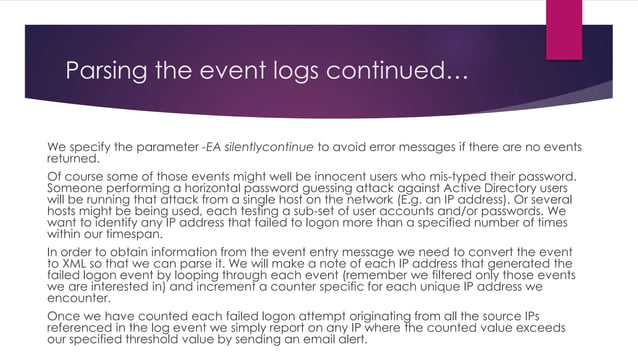 Detecting Windows Horizontal Password Guessing Attacks In Near Real Time Ppt