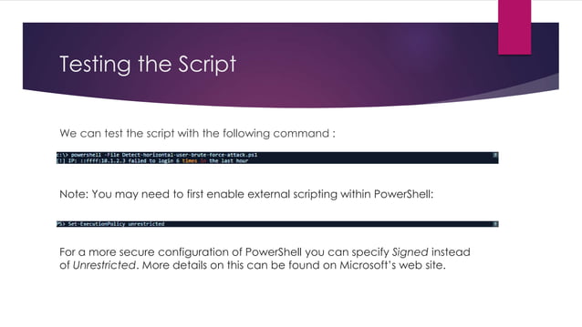 Detecting Windows Horizontal Password Guessing Attacks In Near Real Time Ppt
