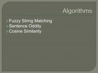 Detecting word substitution in text | PPT