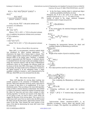 Detection and Tracking of Objects: A Detailed Study | PDF