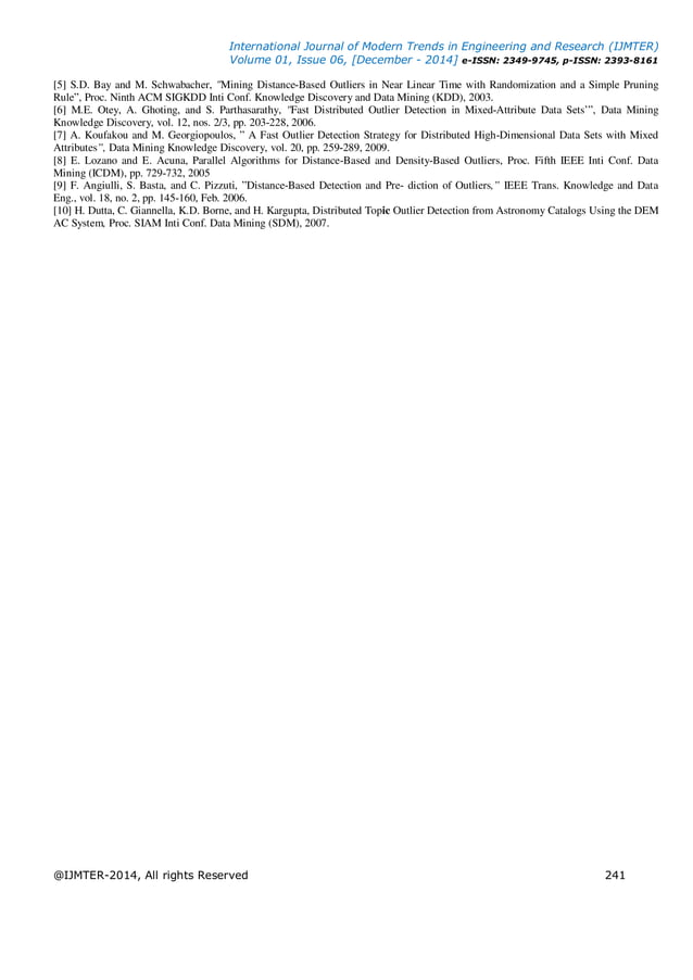 Detection Of Outliers In Large Dataset Using Distributed Approach Pdf