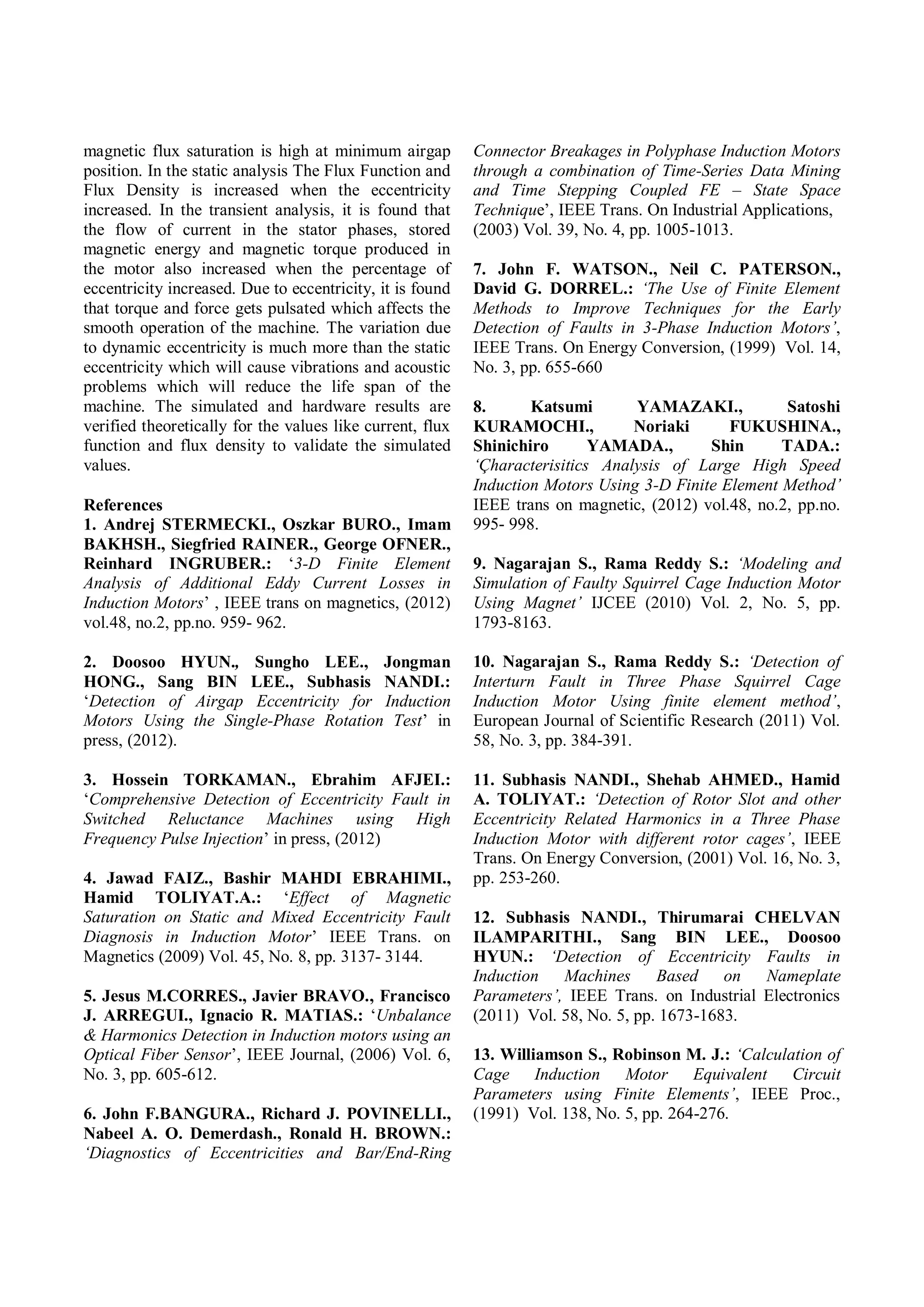 Detection And Analysis Of Eccentricity Pdf Physics Science