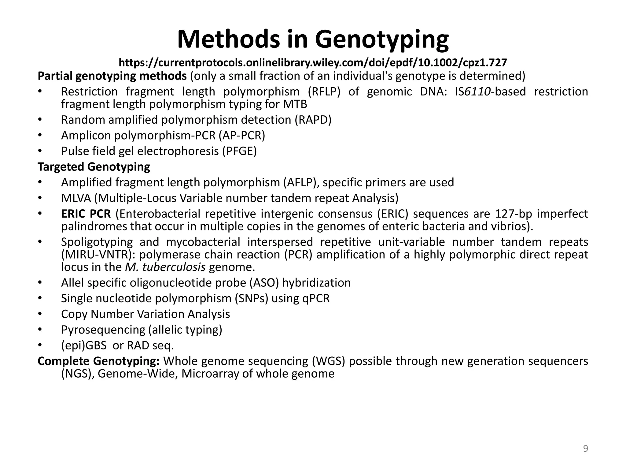 Detection and Characterization of Pathotypes, Serotypes, Biotypes ...