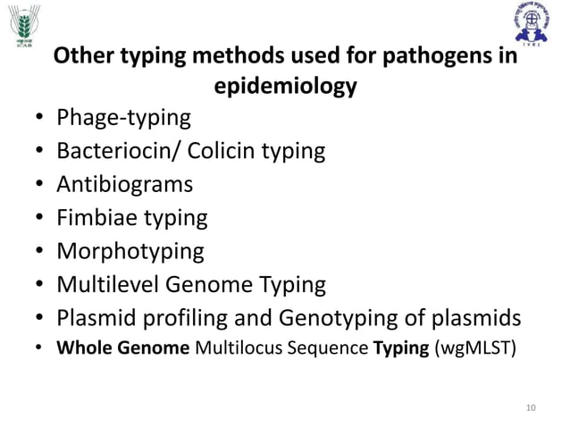 Detection and Characterization of Pathotypes, Serotypes, Biotypes ...