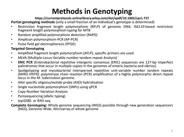 Detection and Characterization of Pathotypes, Serotypes, Biotypes ...