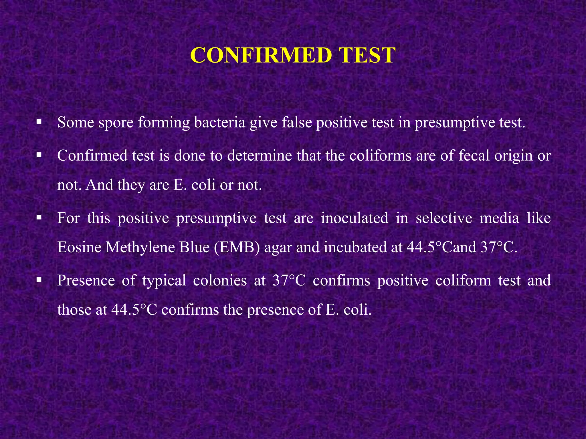 Detection And Enumeration Of Coliforms In Ganga Water Pptx